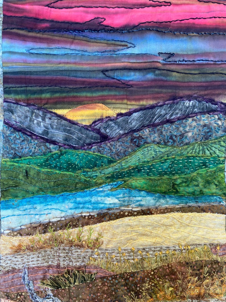 Fabric Art Landscape - Etsy