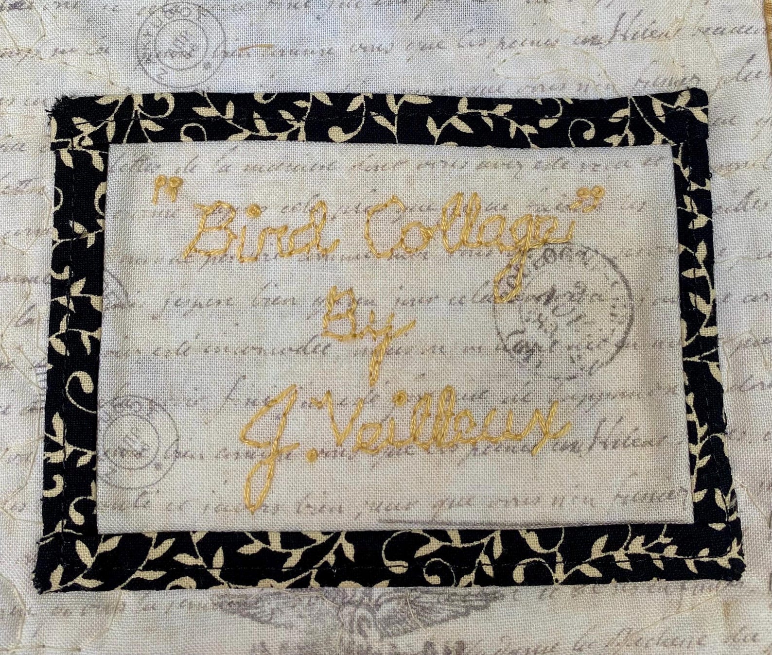 Fabric Art Wall Hanging - Collage Bird - Etsy