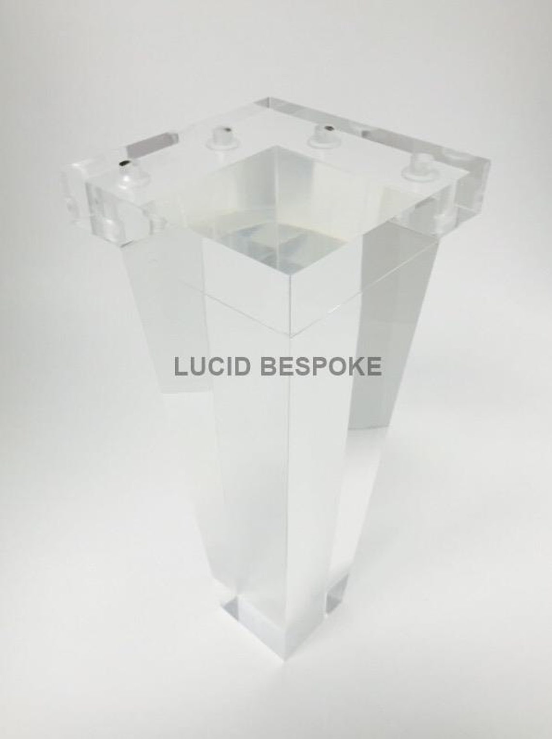 14" Crystal Clear- Lucite Furniture - Tapered Legs-furniture Legs ...