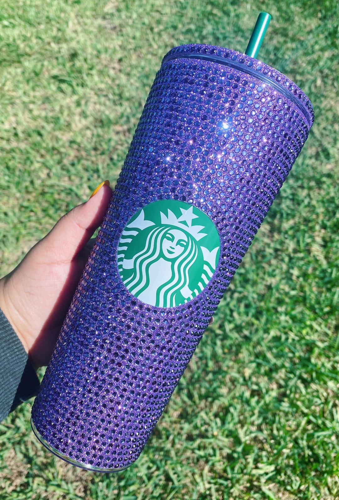 Custom Glitter Rhinestone 24oz Starbucks Acrylic Tumbler by ...