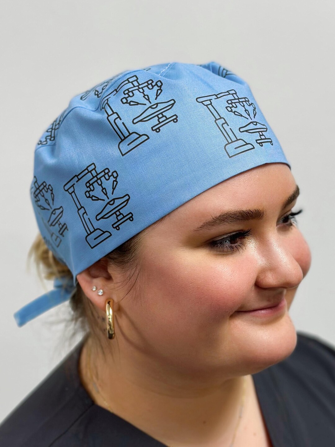 Robotic Surgery Themed Custom Customized Solid Color Unisex Scrub Cap ...
