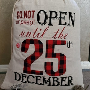 Santa Sack With LED Lights,large Bag to Hold Presents, Personalized ...