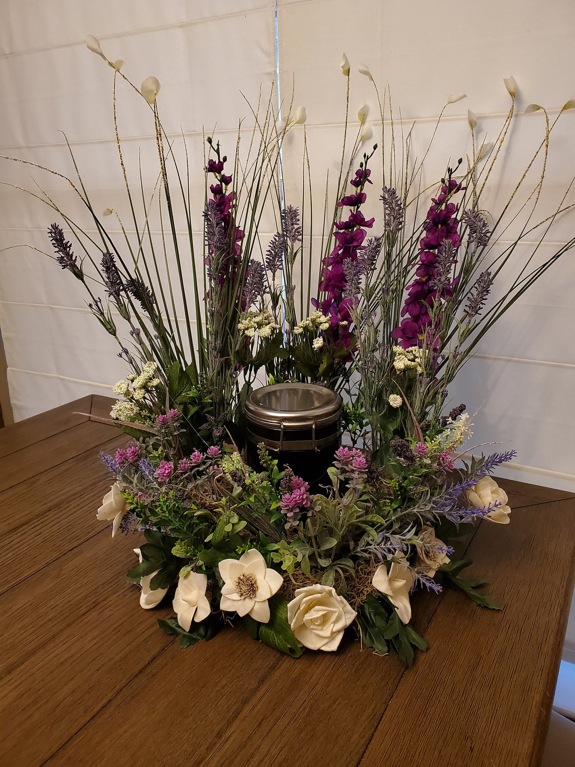 Urn Arrangement for Memorial Service Funeral Flowers for Urn | Etsy