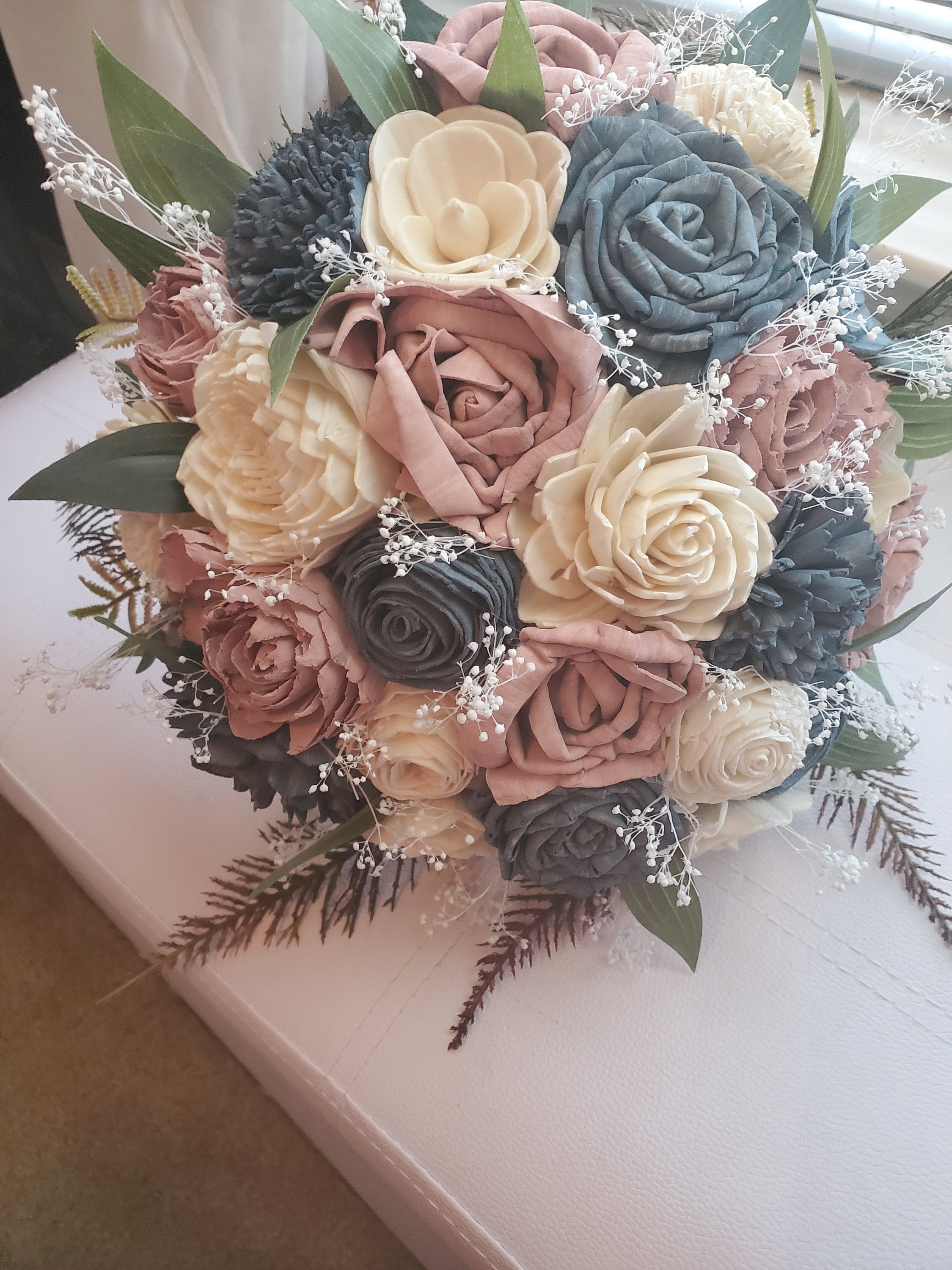 Dusty Blue and Dusty Pink Wedding Bouquet Dusty Blue and Pink | Etsy Canada