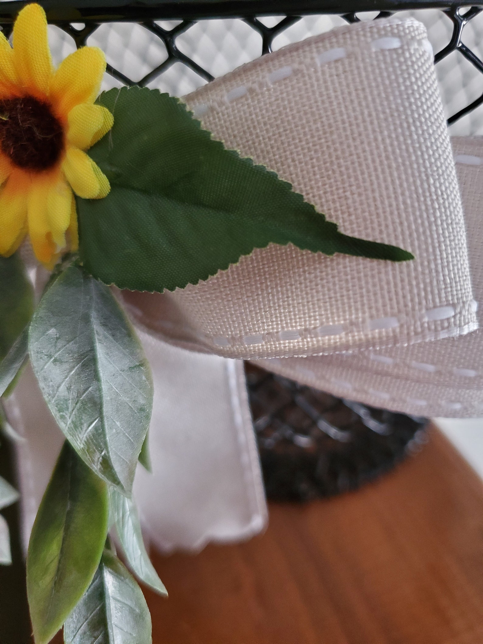 Sunflower Wire Basket] Sunflower Kitchen Decor]wire Sunflower Basket ...