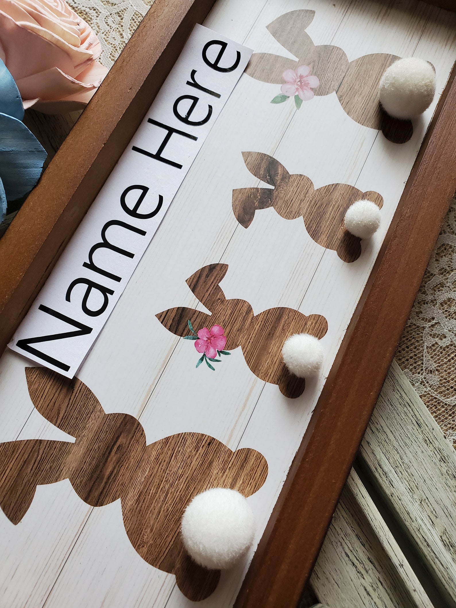 Family of Bunnies Personalized] Bunny Family] Easter Family Wood Sign ...