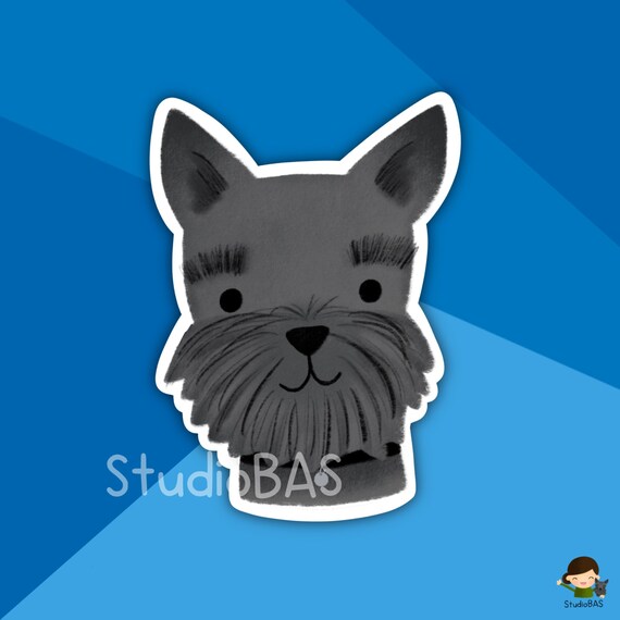 Mini Schnauzer Vinyl Sticker - Etsy