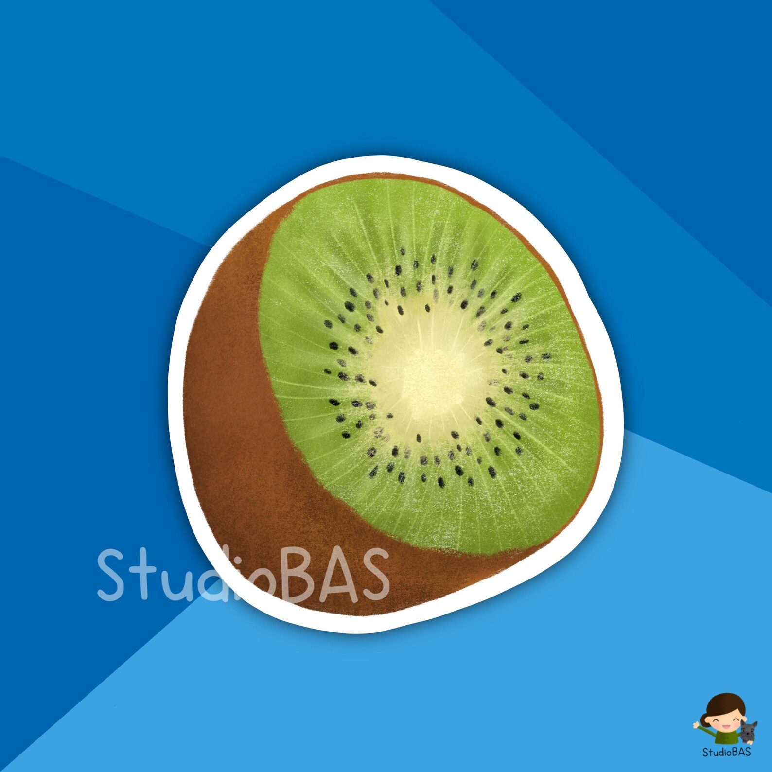 Kiwi Vinyl Sticker - Etsy