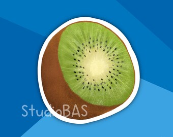 Kiwi Sticker, Fruit Sticker, Cute Kawaii Kiwi Kiss-cut Sticker - Etsy