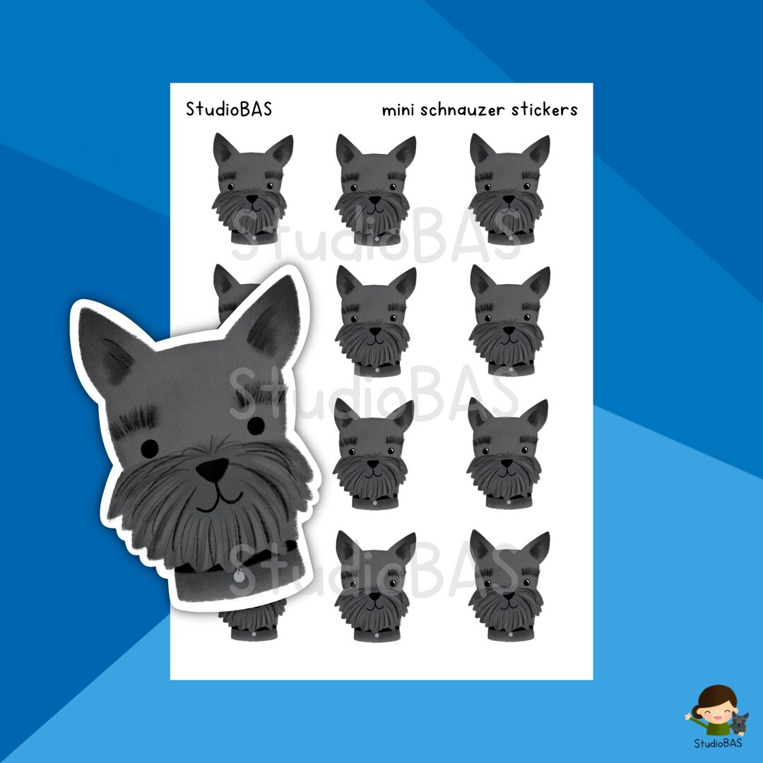 Mini Schnauzer Sticker Pack - Etsy