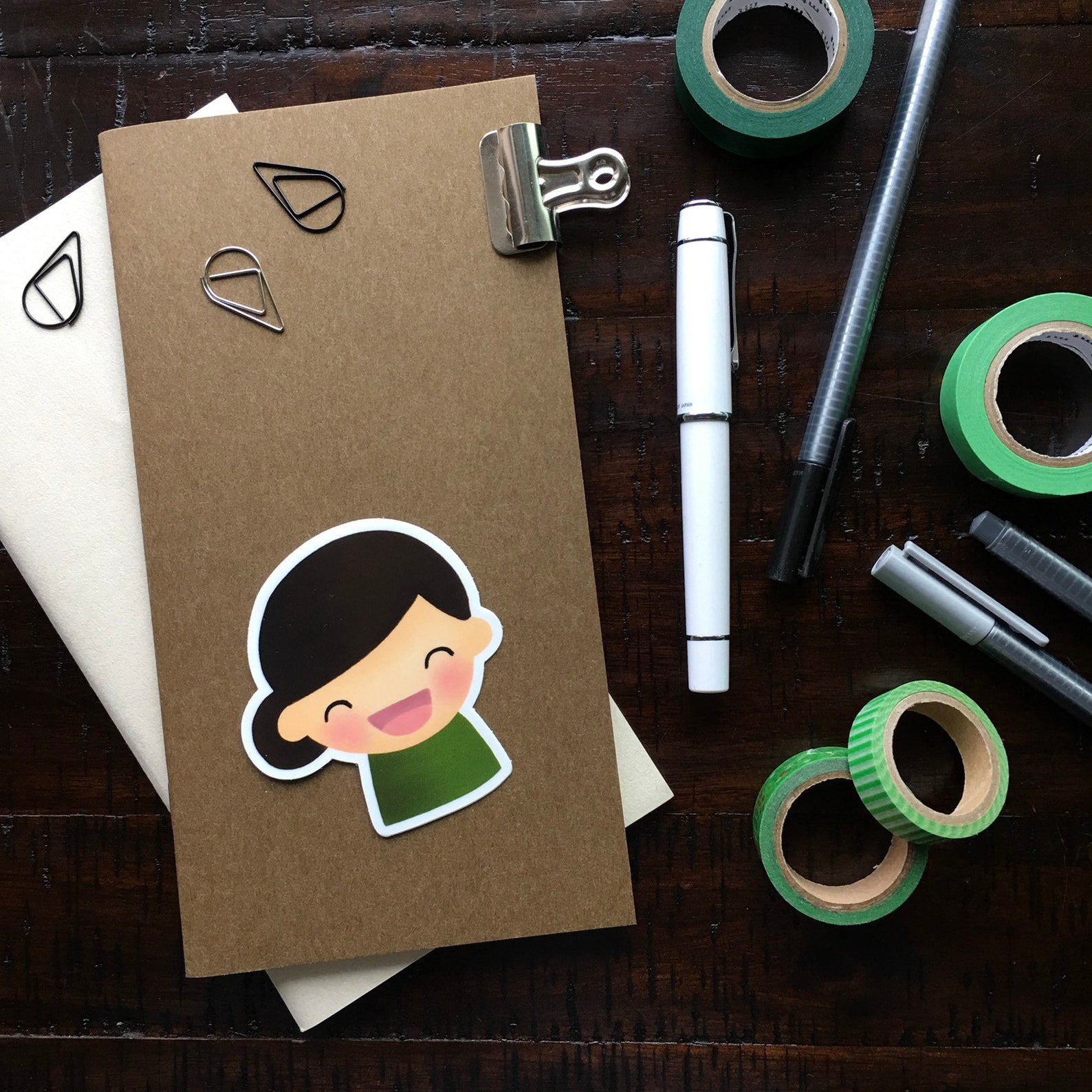Happy Girl Sticker - Etsy