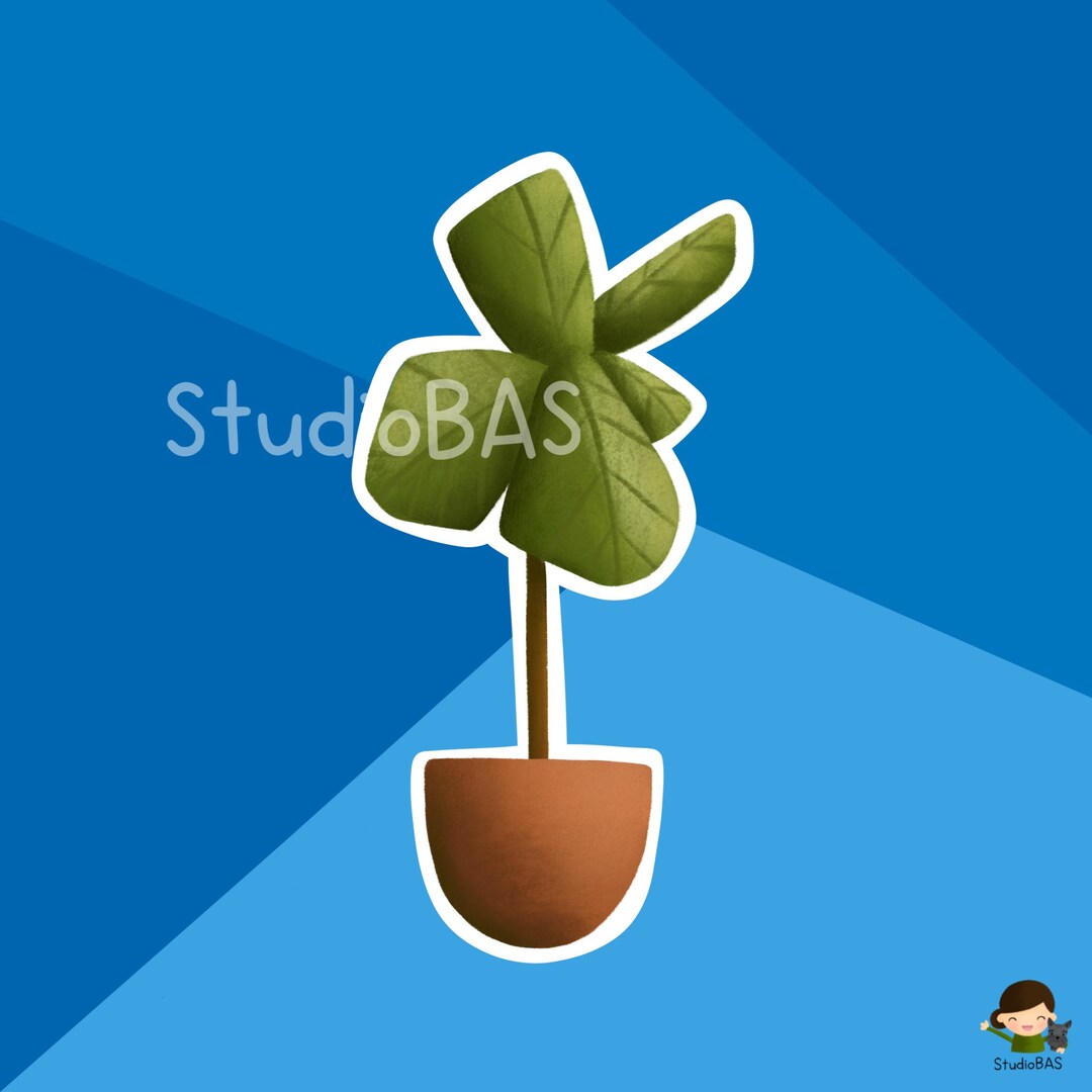 Fiddle Leaf Fig Vinyl Sticker - Etsy