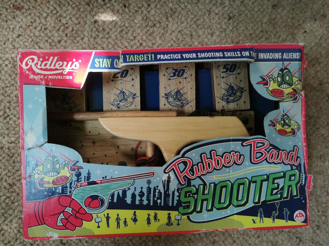 Vintage Ridley's Rubber Band Shooter Wooden Toy - Etsy