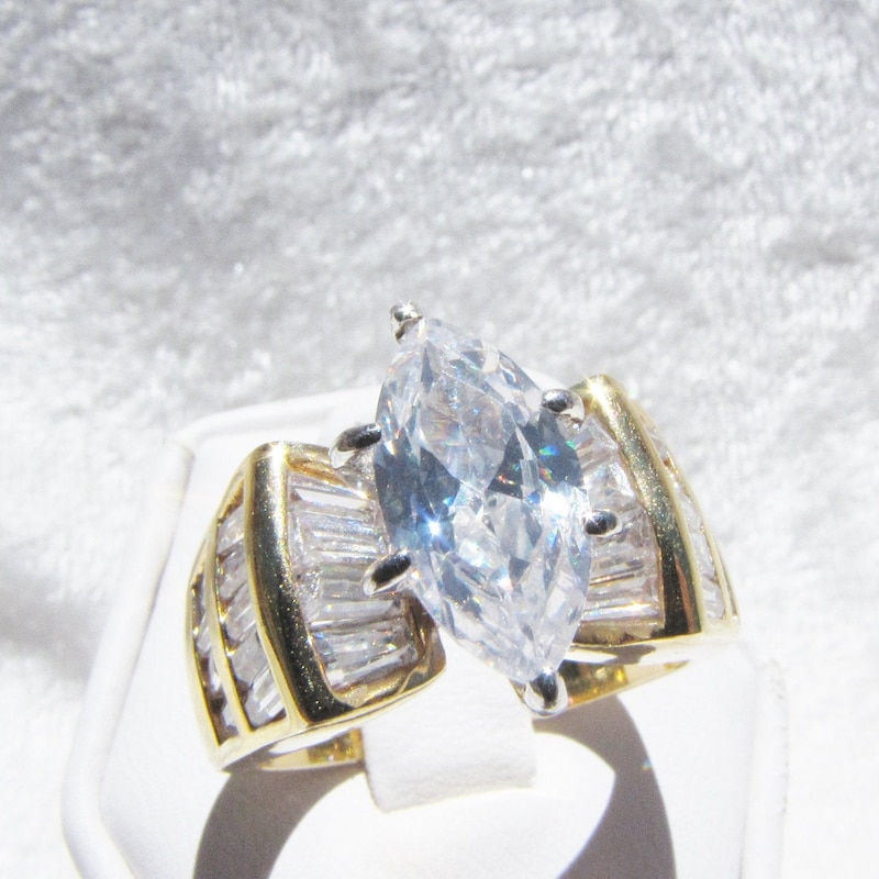 Crystal Wedding Ring - Etsy