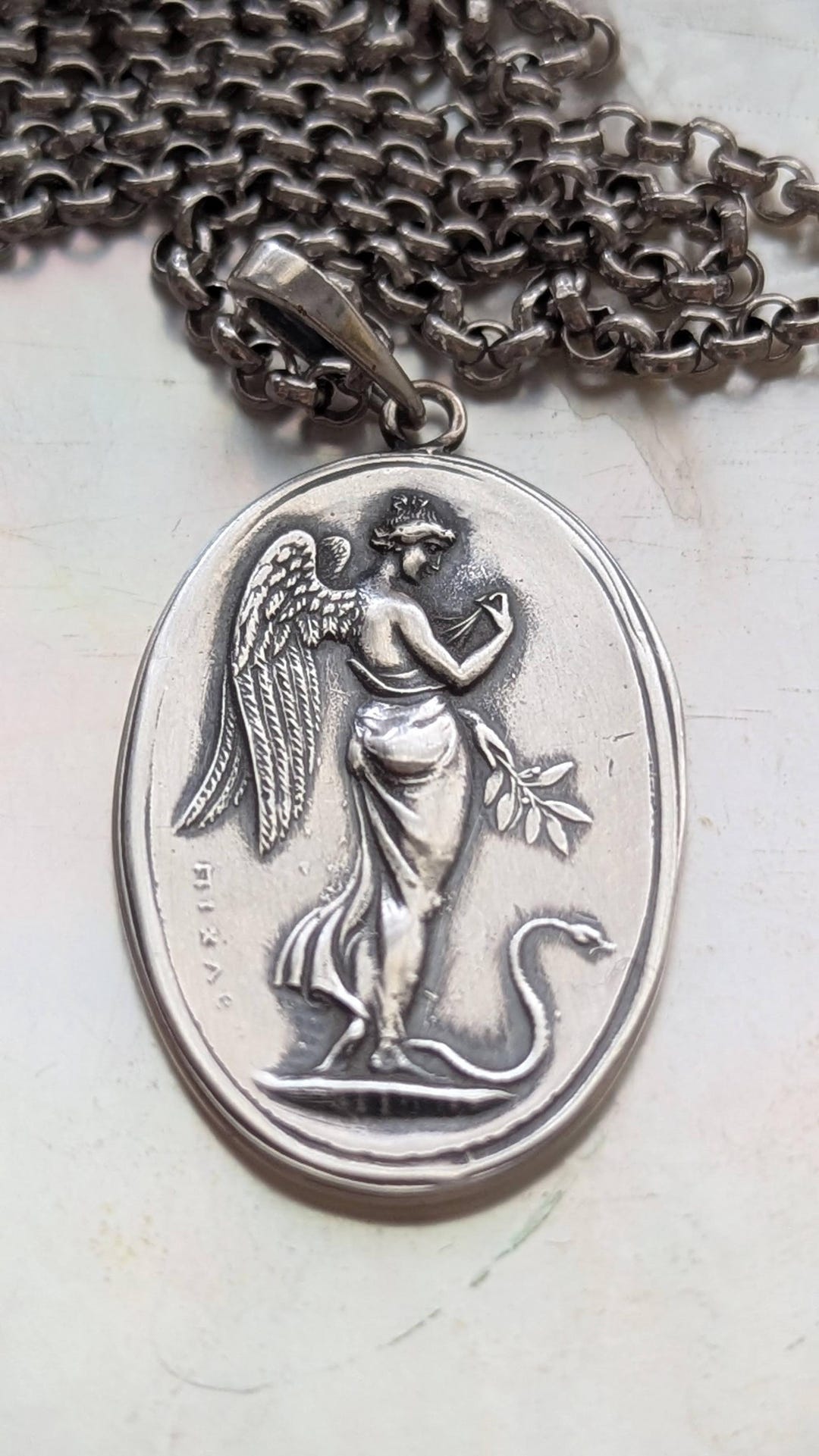 Vintage Goddess Nemesis Sterling Silver Pendant & Chain // Goddess of ...