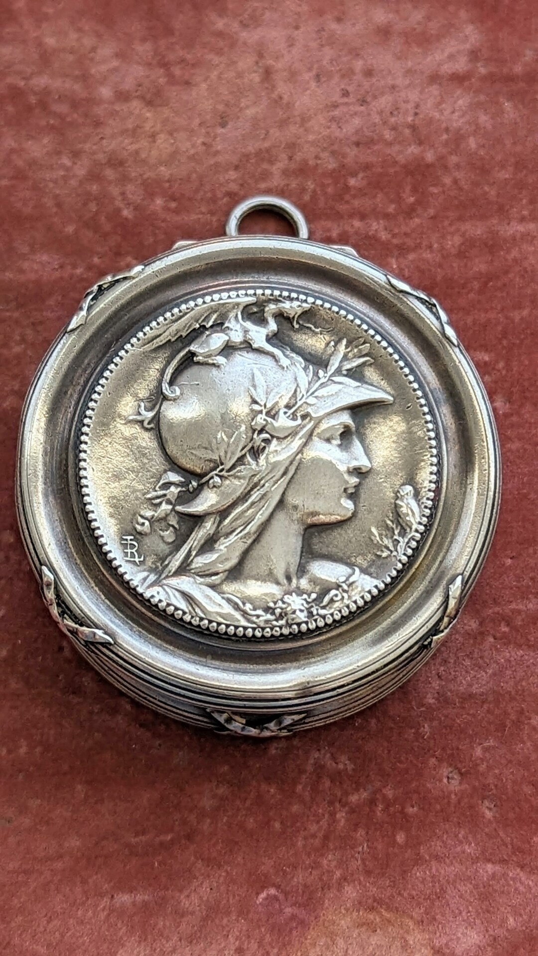 Antique Art Nouveau Sterling Silver Goddess Athena/minverva Chatelaine ...