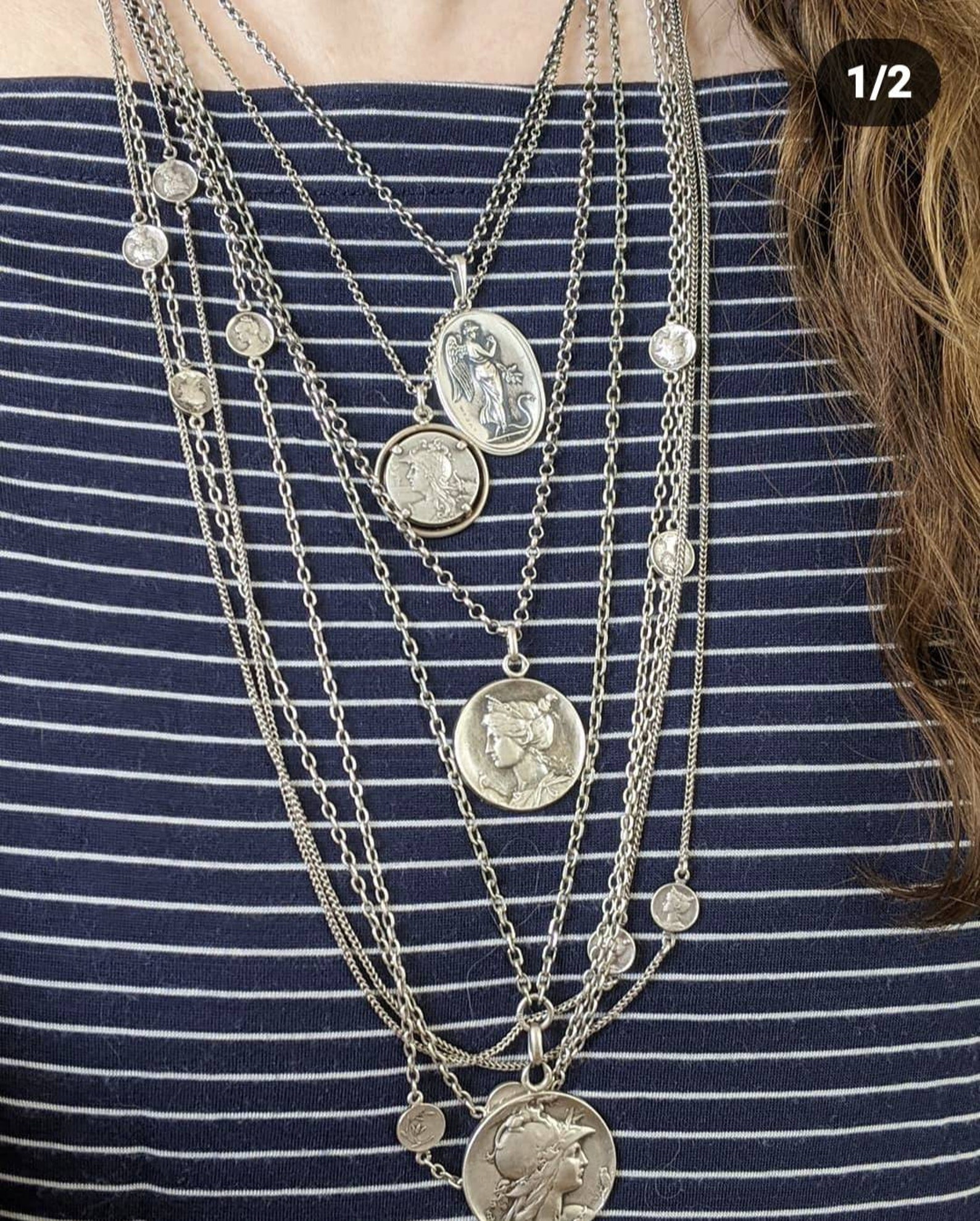 Antique Art Nouveau French Sterling Silver Goddess Demeter & Athena ...