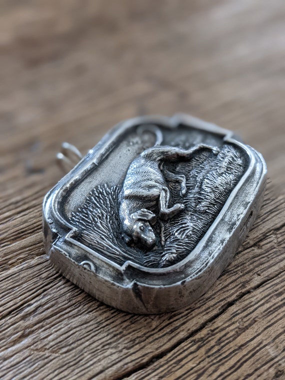 Vintage Henryk Winograd Pure Silver (999 Silver) Dog… - Gem
