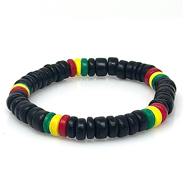 Rasta Bead Bracelet - Etsy