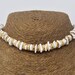 White Puka Shell Necklace Wood and Seashell Necklace White and Brown ...