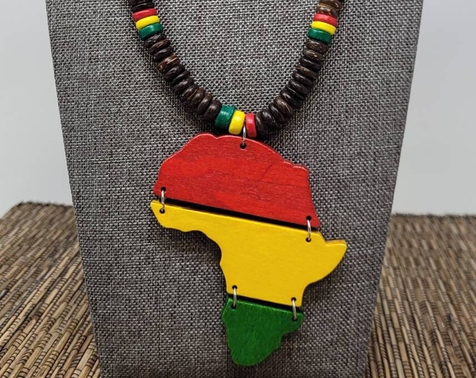 Africa Necklace Rasta Pendant Rasta Necklace Africa - Etsy