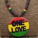 Rasta Necklace, Rasta Pendant, Rasta Jewelry, Jamaican Necklace, Black ...