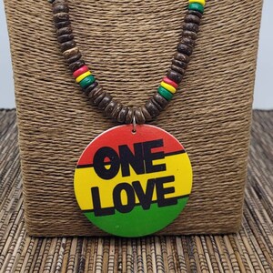 Rasta Necklace, Rasta Pendant, Rasta Jewelry, Jamaican Necklace, Black ...