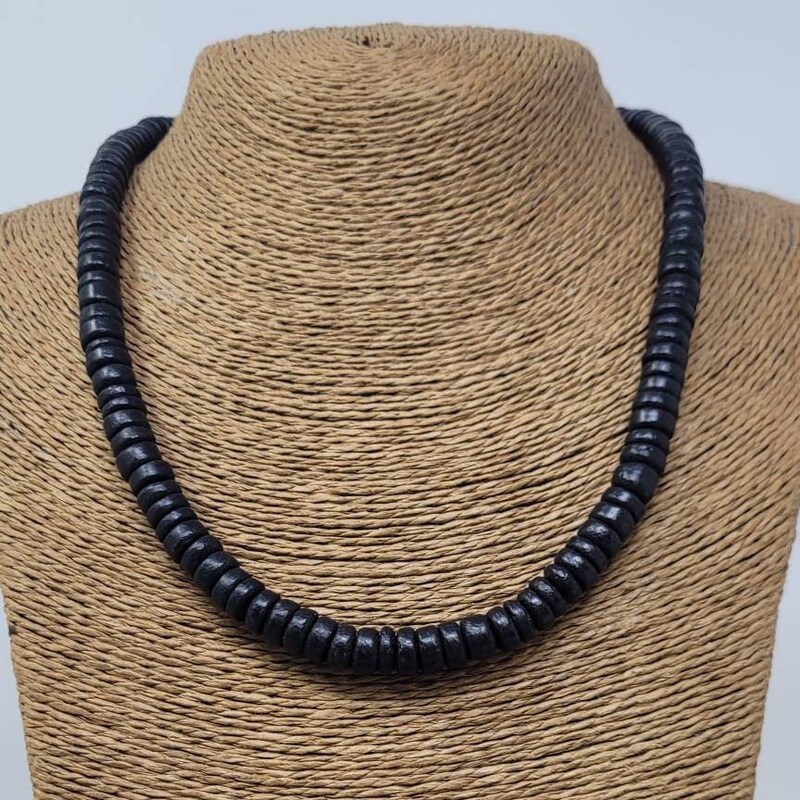 Black Bead Necklace - Etsy