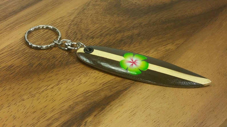 Wooden Surfboard Keryring Wood Surfboard Keychain Surf | Etsy