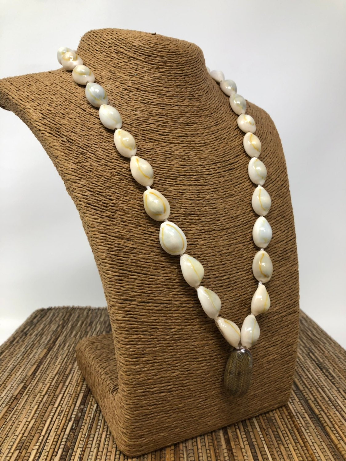 Long Cowrie Shell Necklace Long Seashell Necklace Hawaiian | Etsy