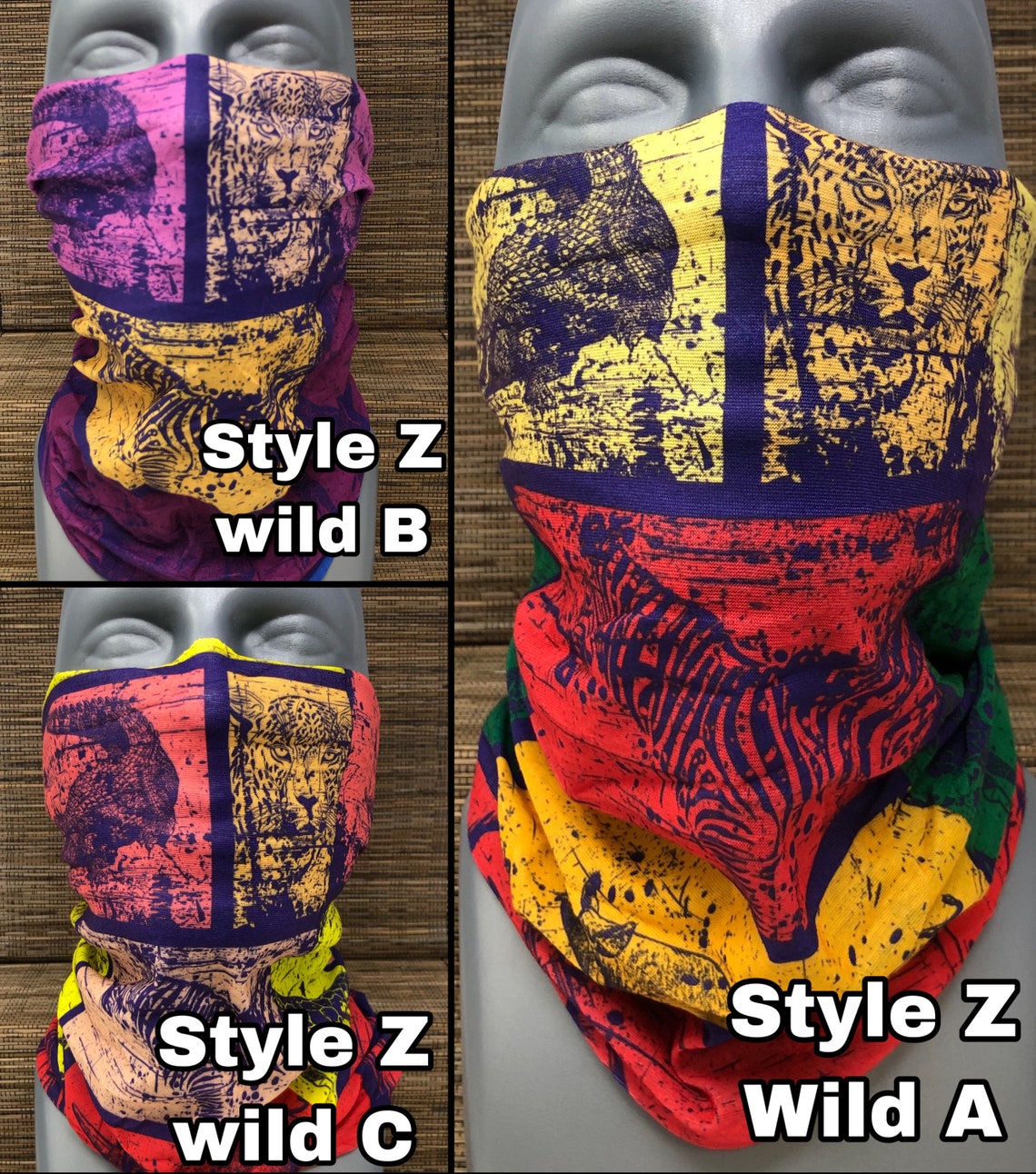 Black Face Mask 4 in 1 Multi-functional Face Covering Mask | Etsy