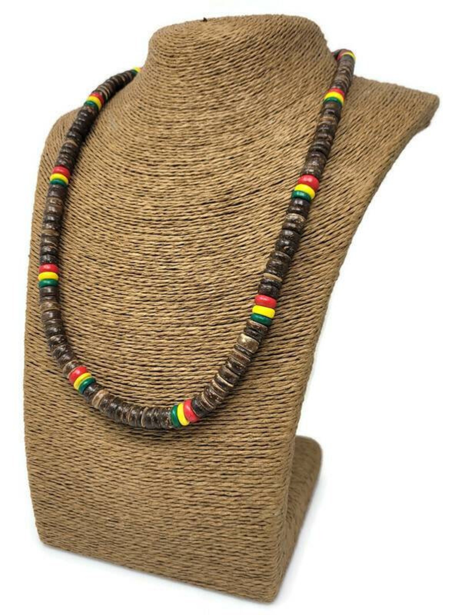 Rasta Necklace Reggae Necklace Wooden Necklace Wooden | Etsy