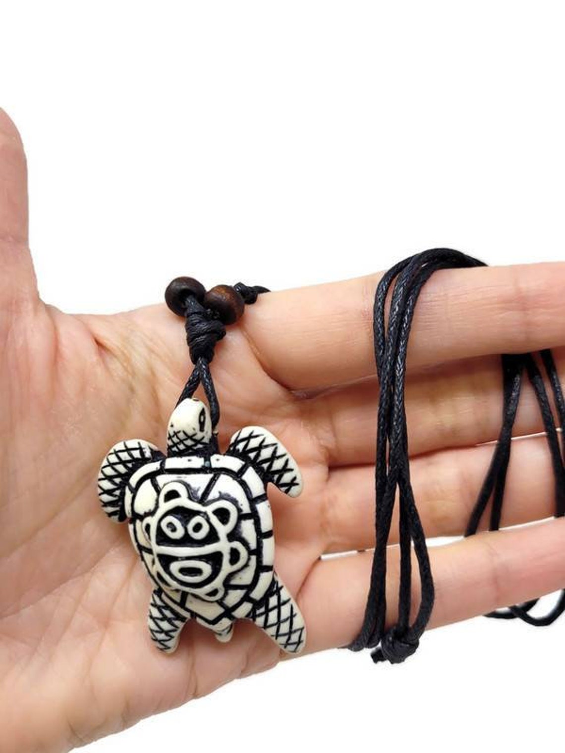White Turtle Necklace Tribal Sun Taino White Turtle | Etsy