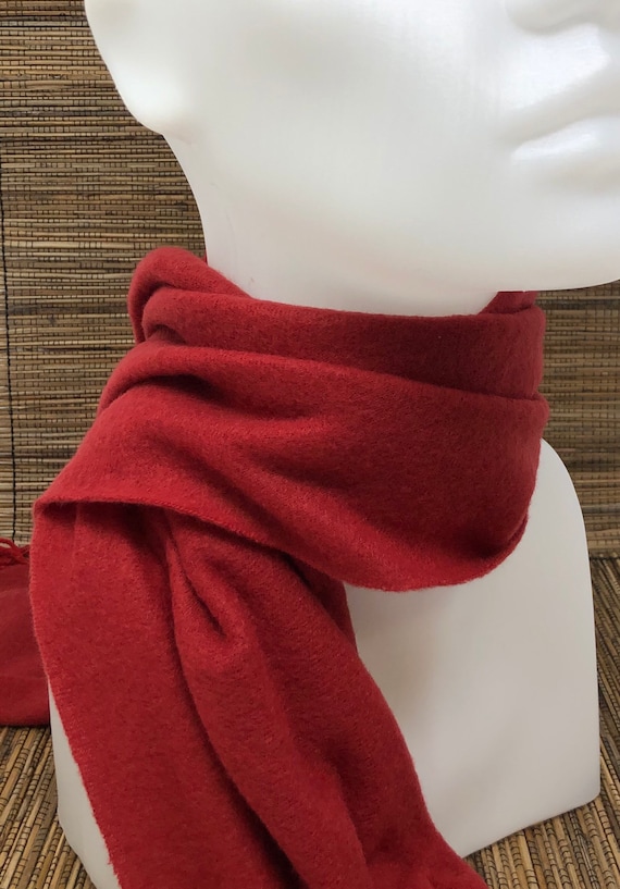 Ladies red scarf store