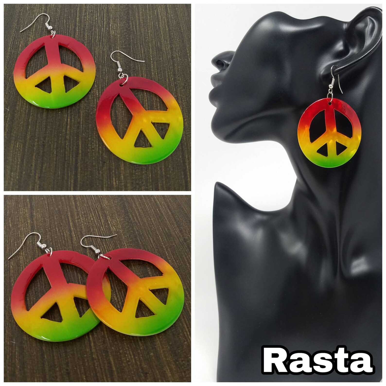 Peace Earrings Peace Sign Earrings Peace Symbol Earrings - Etsy