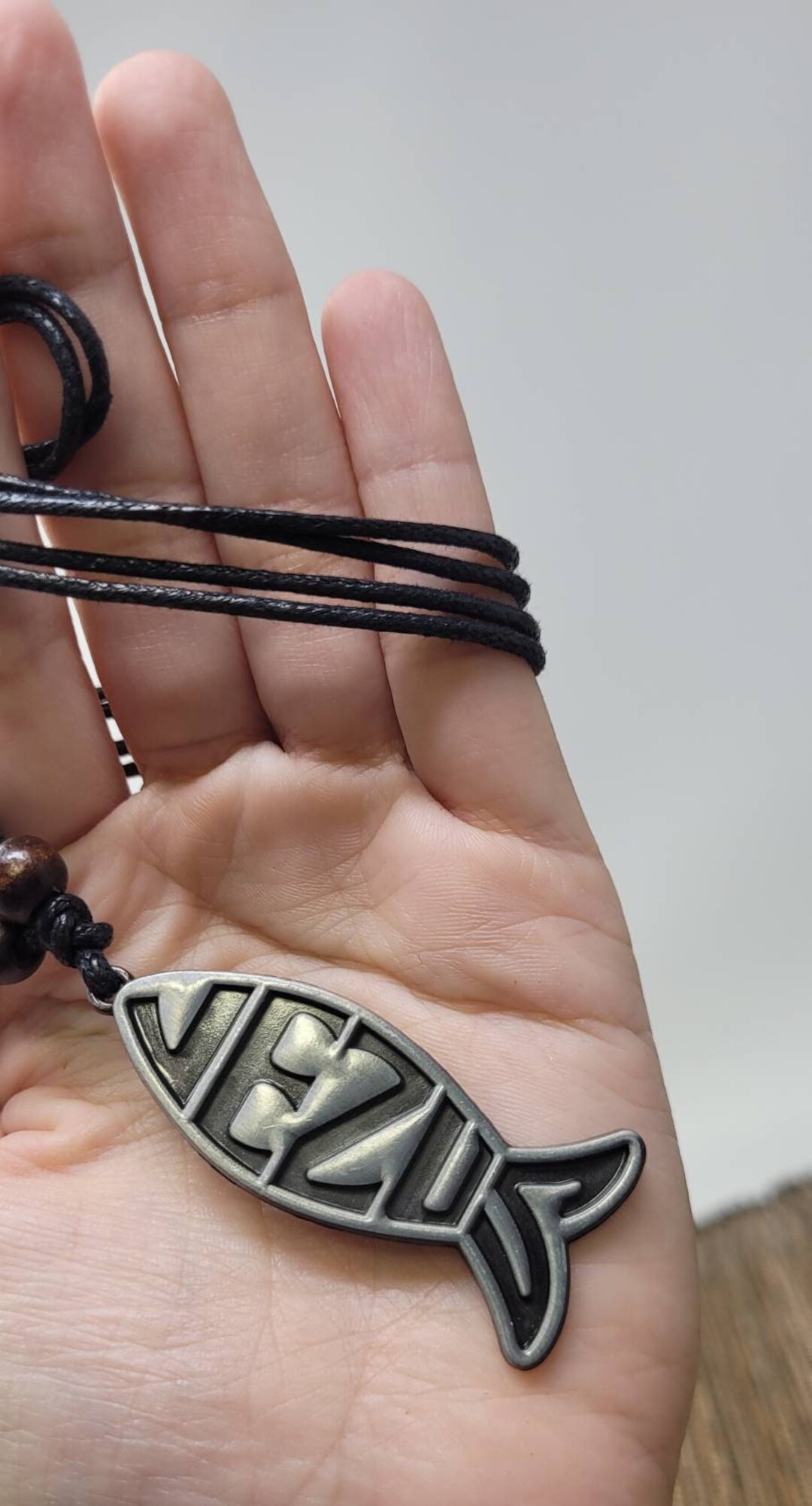 Jesus Fish Necklace, Jesus Fish Pendant, Jesus Fish Charm, Necklace ...