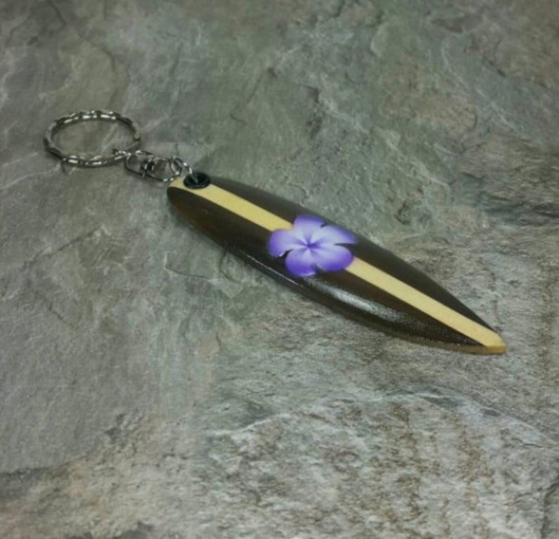 Wooden Surfboard Keryring Wood Surfboard Keychain Surf | Etsy