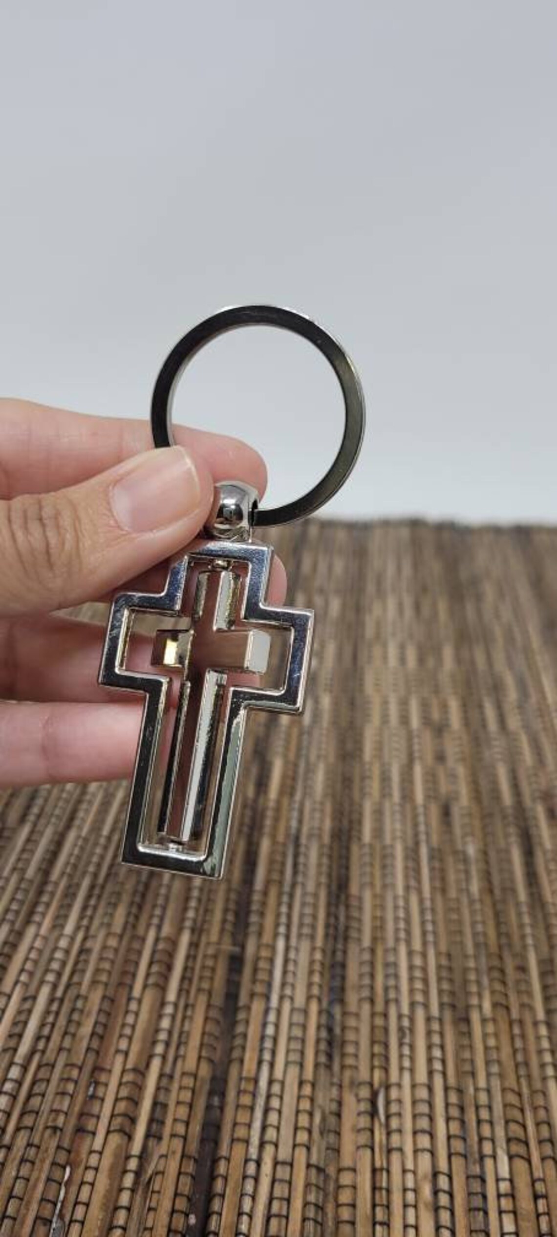 Wooden Cross Keychain Cross Keychain Cross Keychain Favors | Etsy