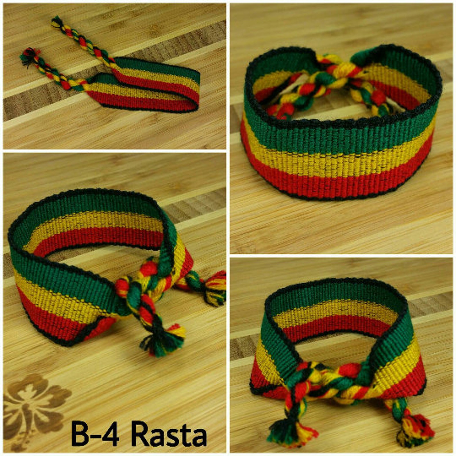 Rasta Bracelet Rasta Braided Bracelet Jamaican Bracelet | Etsy