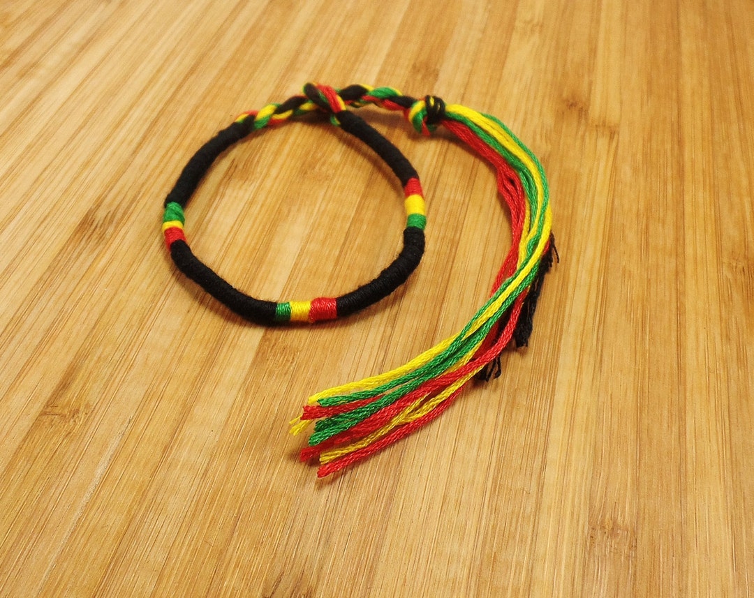 Rasta Bracelet Rasta Braided Bracelet Jamaican Bracelet - Etsy