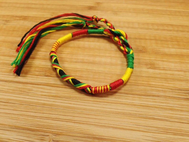 Rasta Bracelet Rasta Braided Bracelet Jamaican Bracelet - Etsy