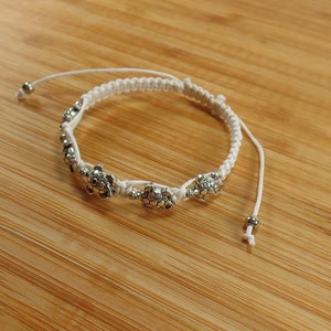 White Turtle Bracelet - White Macrame Bracelet - White Hemp Bracelet ...