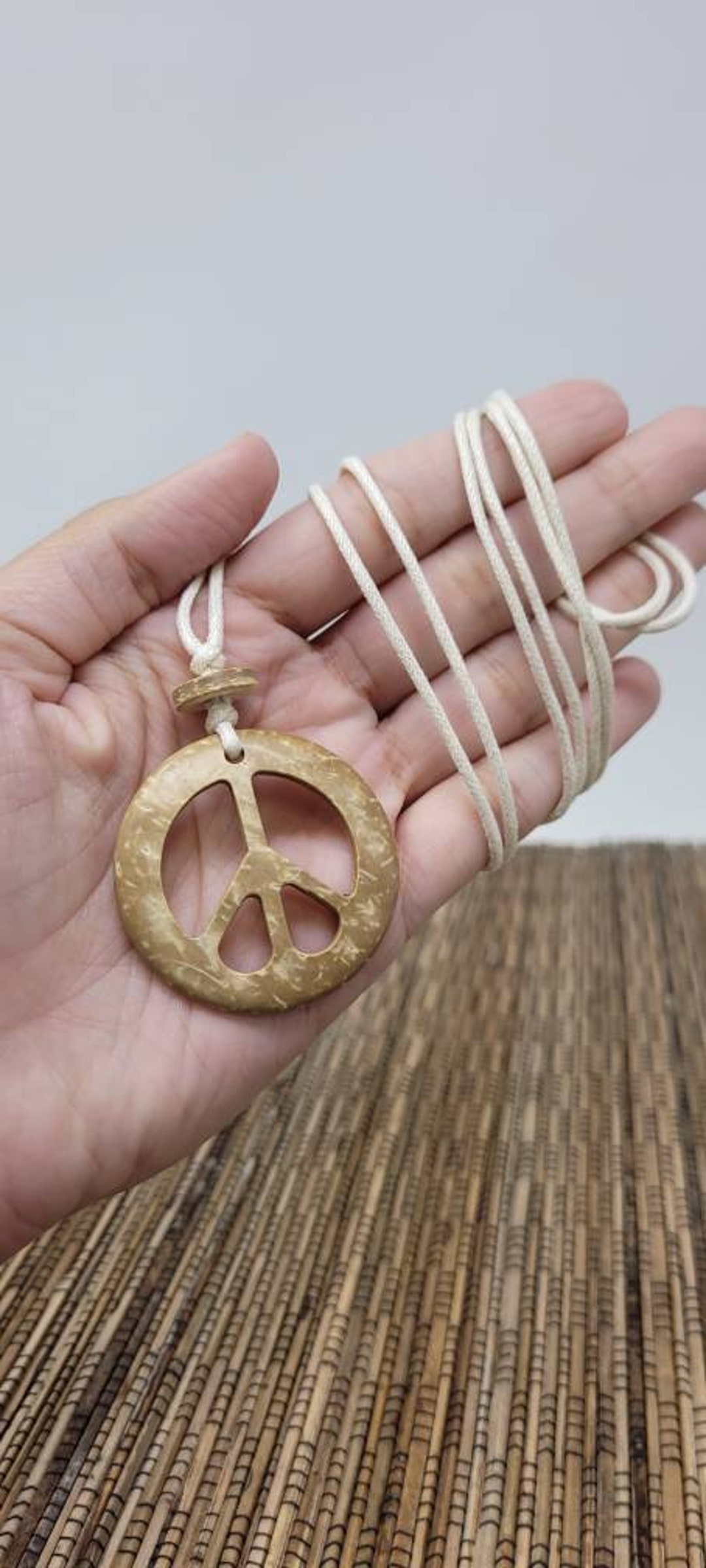 Peace Sign Necklace - Hippie Necklace -peace Necklace - Peace Pendant ...