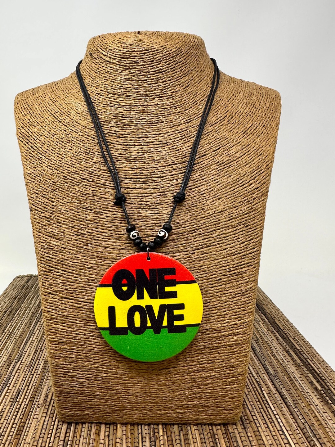 Rasta Necklace, Rasta Pendant, Rasta Jewelry, Jamaican Necklace, Black ...