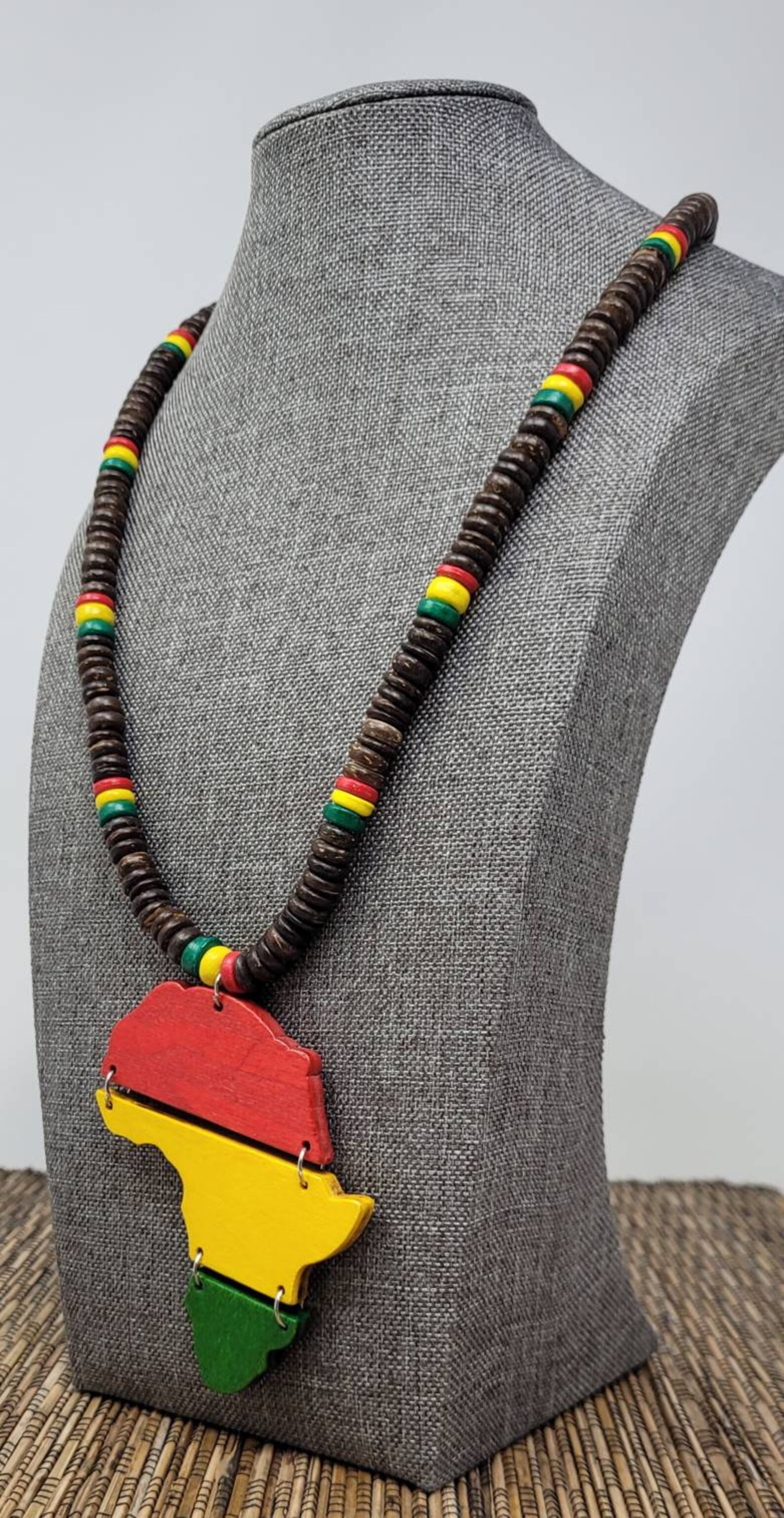 Africa Necklace Rasta Pendant Rasta Necklace Africa - Etsy