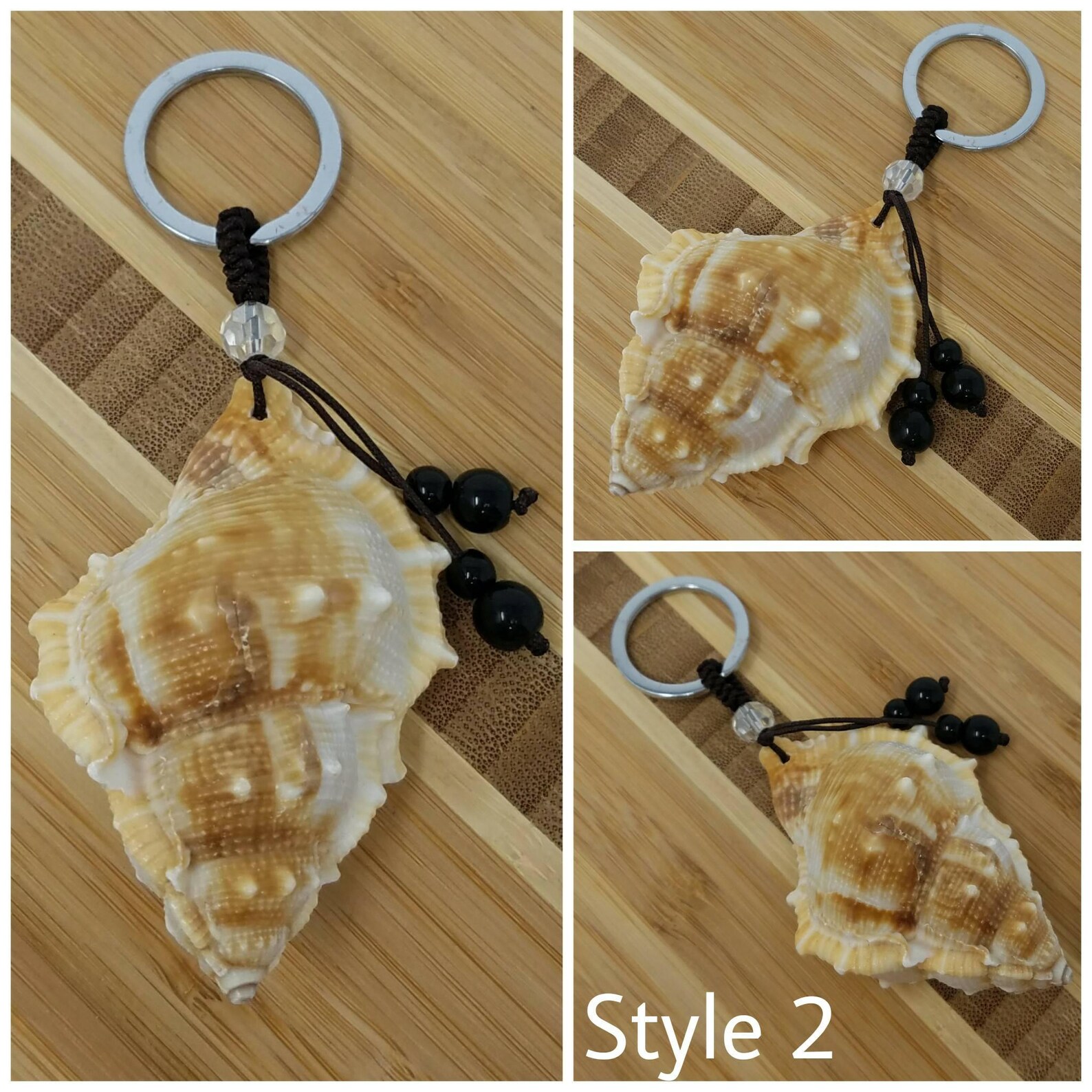 Shell Kechain Natural Seashell Keychain Seashell Keyring Surf | Etsy