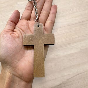 Wooden Cross Keychain, Cross Keychain, Cross Keychain Favors, Cross ...