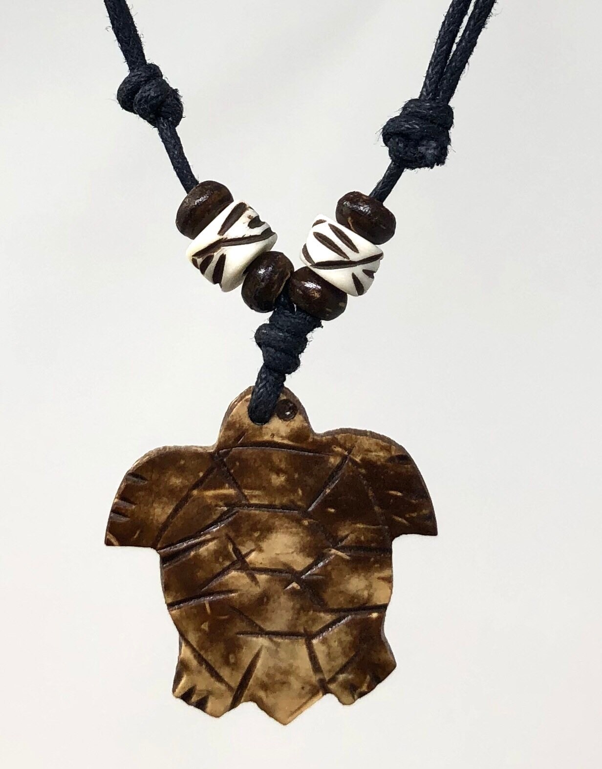 Turtle Necklace Wooden Turtle Necklace Coconut Shell | Etsy