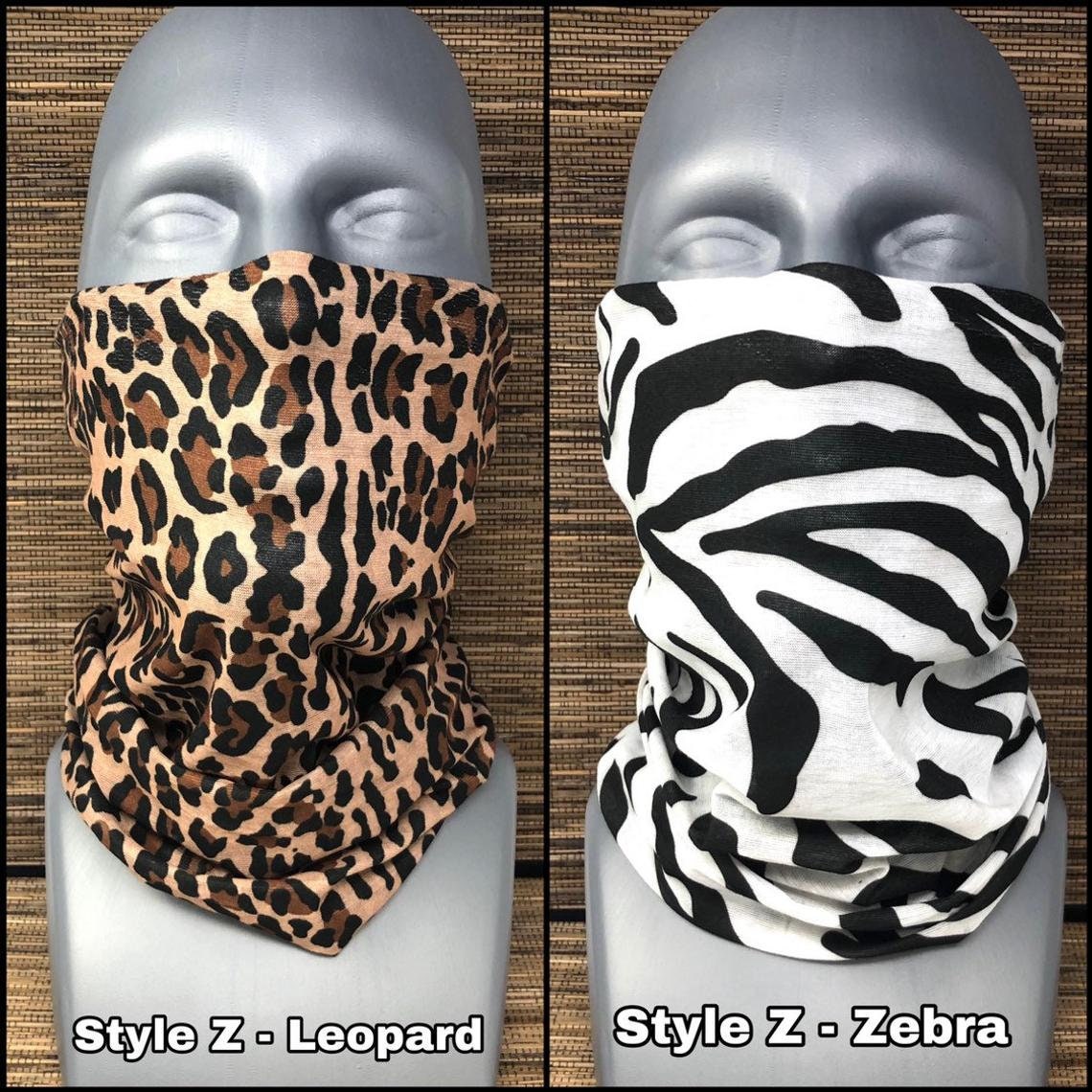 Wild Animal Face Mask Animal Facemask Animal Print Face | Etsy