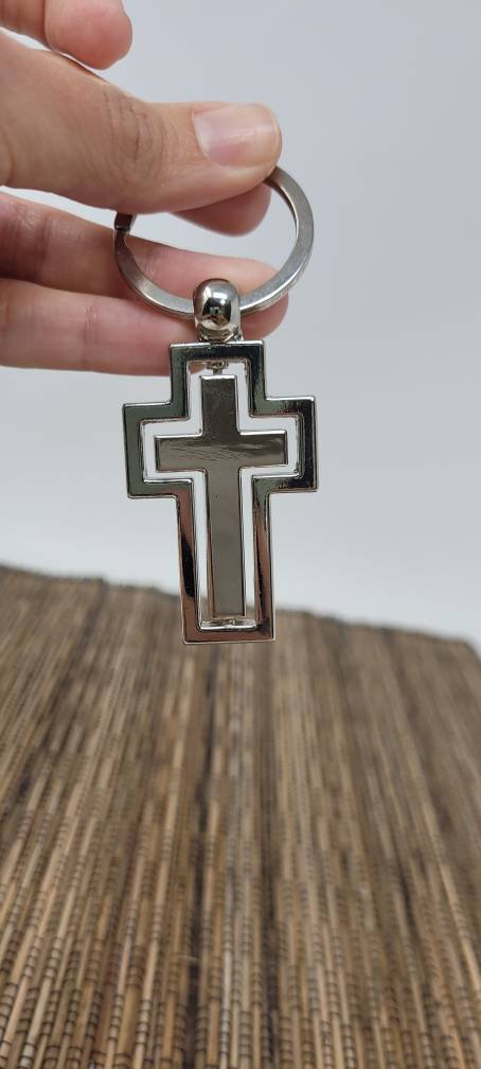 Wooden Cross Keychain Cross Keychain Cross Keychain Favors | Etsy